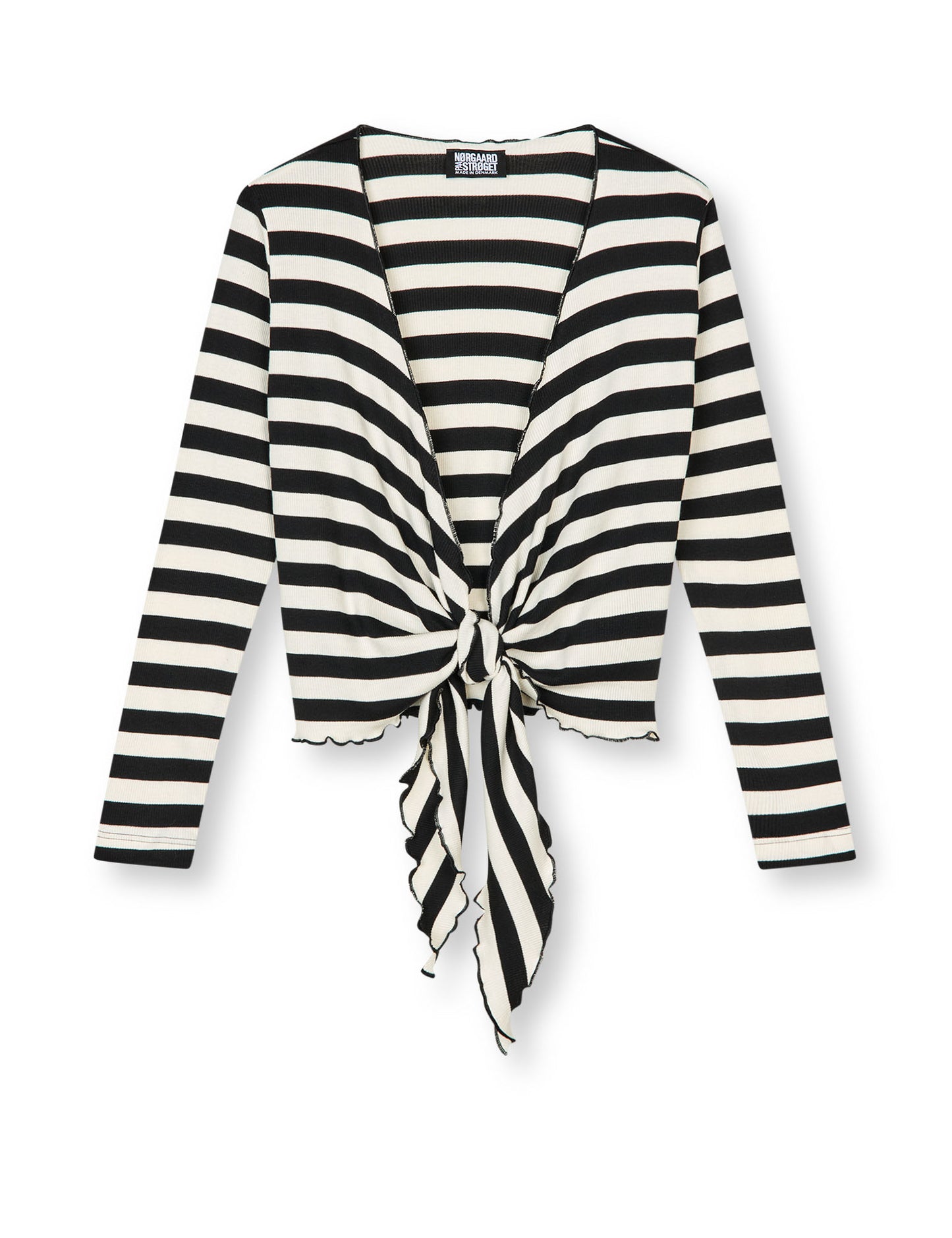 NPS Wrap Top Stripe, Black/Ecru – MADS NØRGAARD - COPENHAGEN